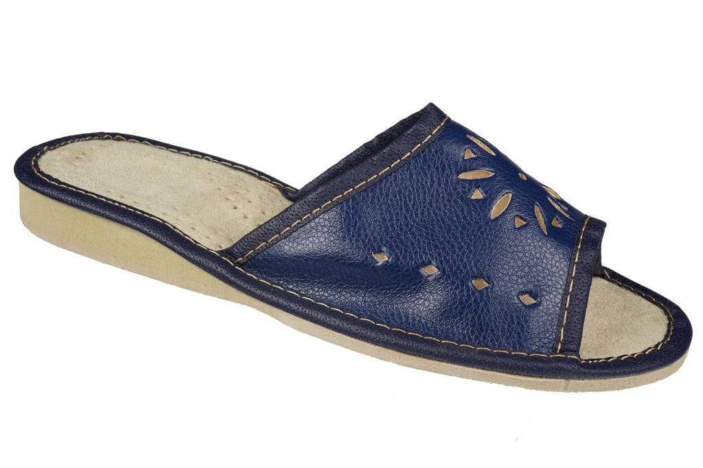 Pantofle góralskie damskie, granatowe - TYM DTYM2306 | Hurtownia obuwia ABC