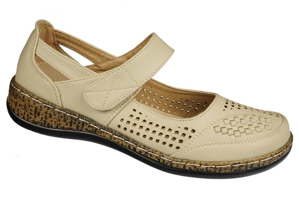 Sandały damskie, beżowe - Chun Sen D9761-7BE | Hurtownia Obuwia ABC