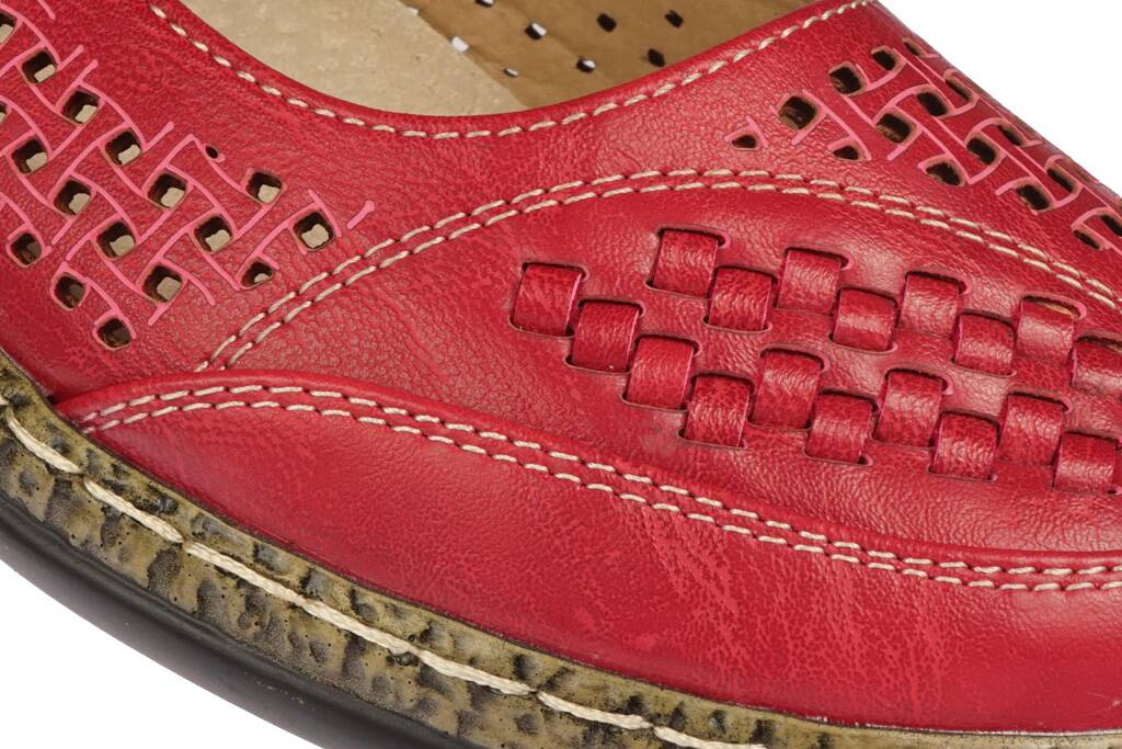 Sandały damskie, czerwone - Chun Sen D9761-4RE | Hurtownia Obuwia ABC