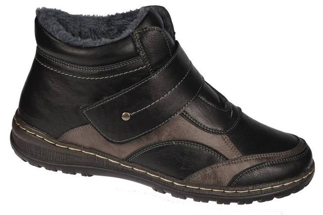 Buty zimowe damskie - Chun Sen D9666-9BLGY | Hurtownia Obuwia ABC